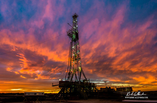 A Viking Sky by Bob Callender Oil Field Art photography